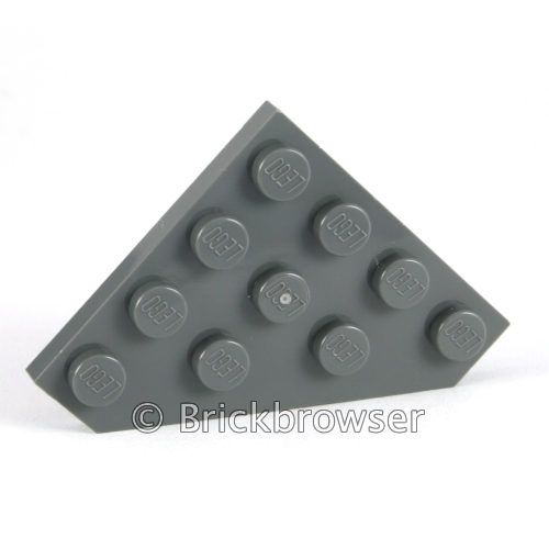 LEGO 4x Wedge Plate 4x4 Cut Corner MD Stone Grey Part 30503 4210728 for ...